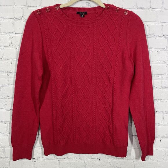 Talbots | Sweaters | Talbots Sweater Women Petite Small Lambswool Red ...